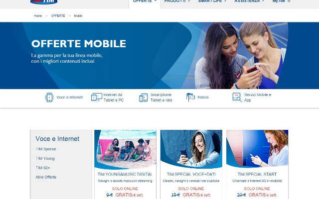 Tim.it, nuovo sito web per l'esordio del brand unico TIM-Telecom Italia