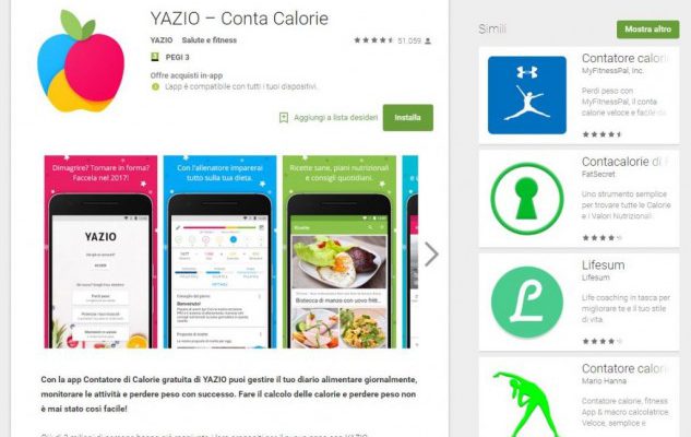 App4Italy. La recensione del giorno, YAZIO