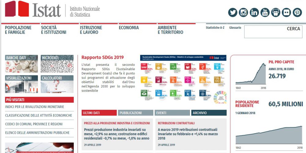 Istat.it - il sito web dell'Istituto Nazionale di Statistica
