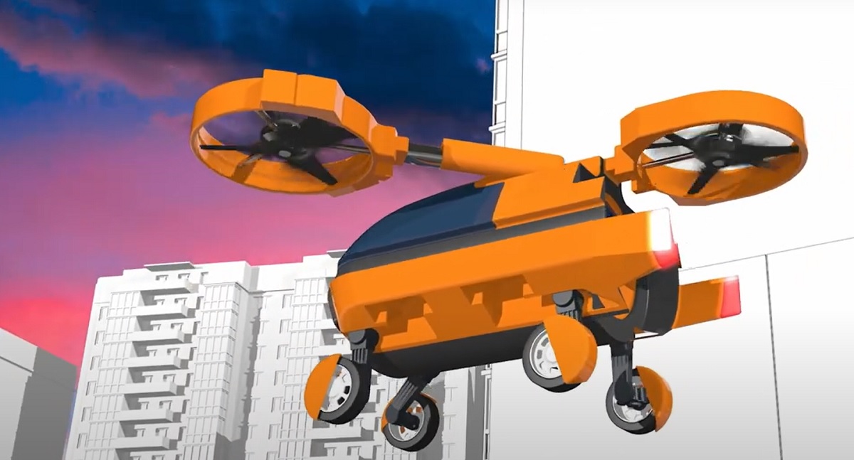 Carcopter, il drone ibrido per il servizio taxi aereo in città (video)