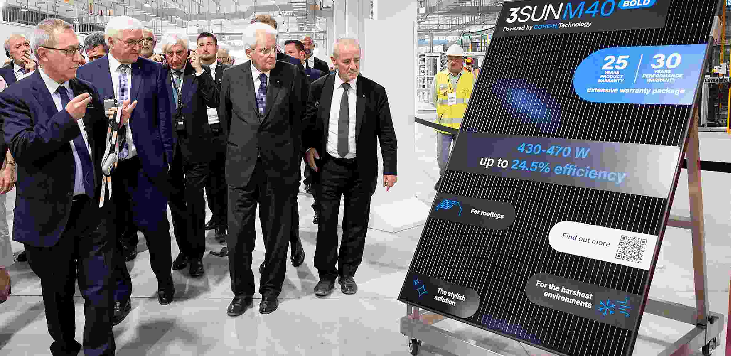La visita di Mattarella e Steinmeier alla 3Sun di Enel Green Power in ...