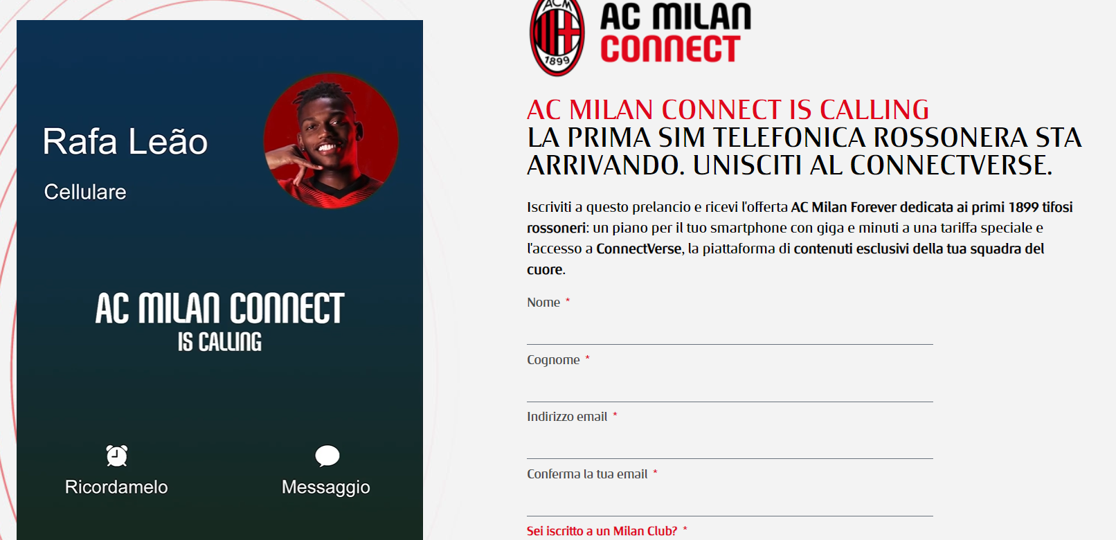 Il Milan diventa operatore Tlc e vende la sua sim ai tifosi rossoneri