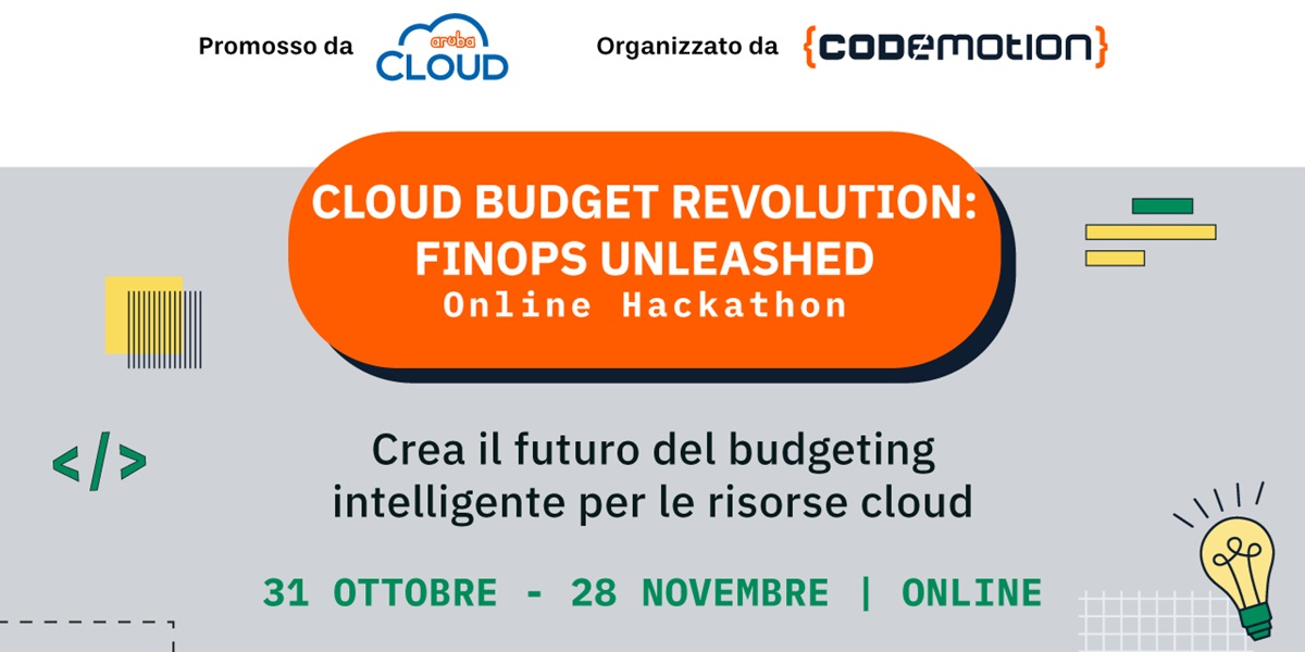 Cloud budget revolution, l'Hackathon di Aruba e Codemotion