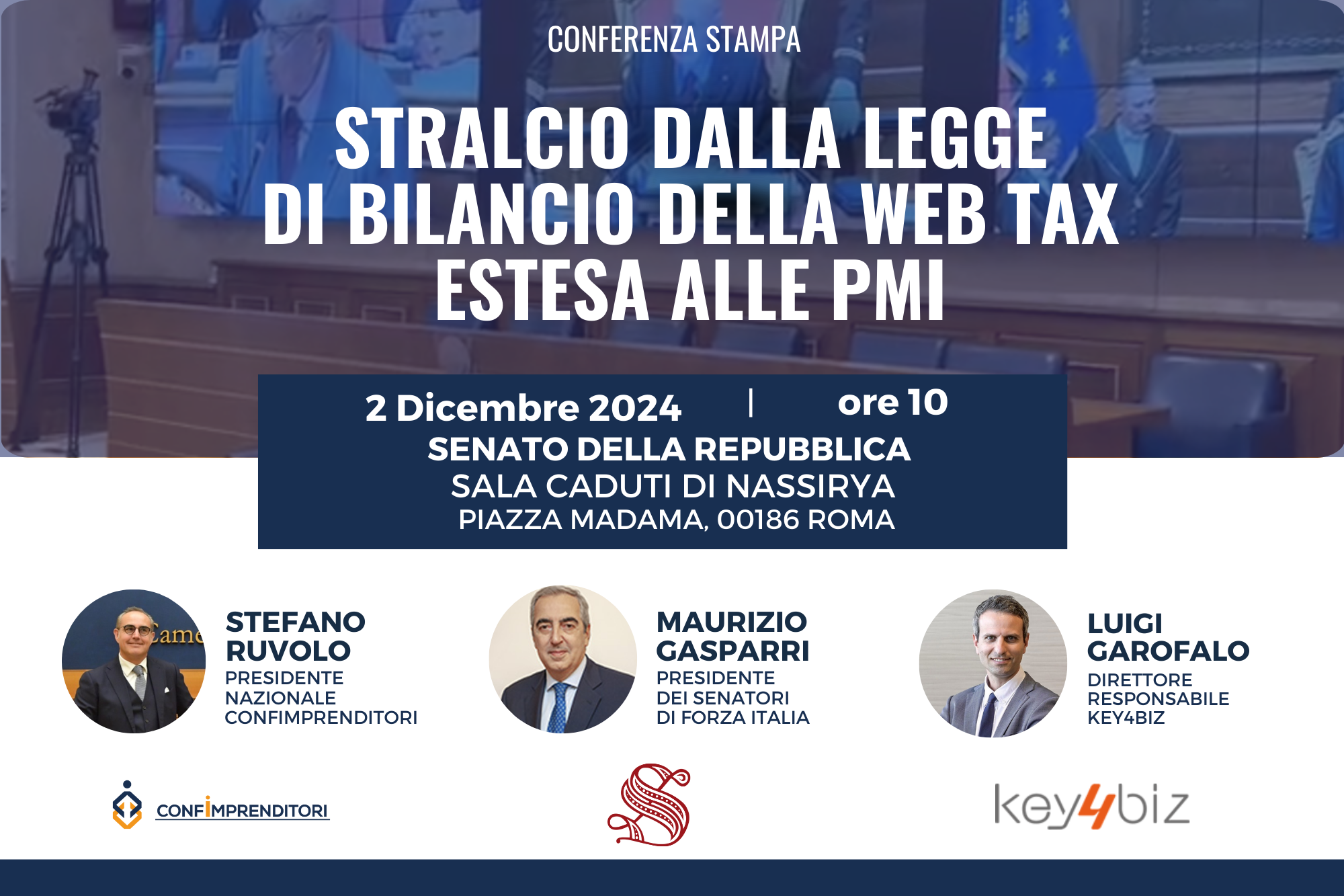 Key4biz-Gasparri-Confimprenditori: "No alla web tax alle PMI"